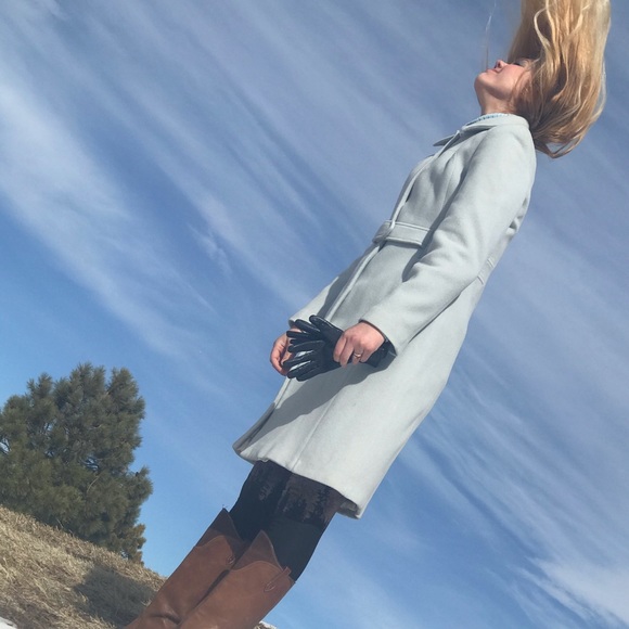 Fabio | Jackets & Coats | Vintage Pastel Blue Fabio Coat | Poshmark